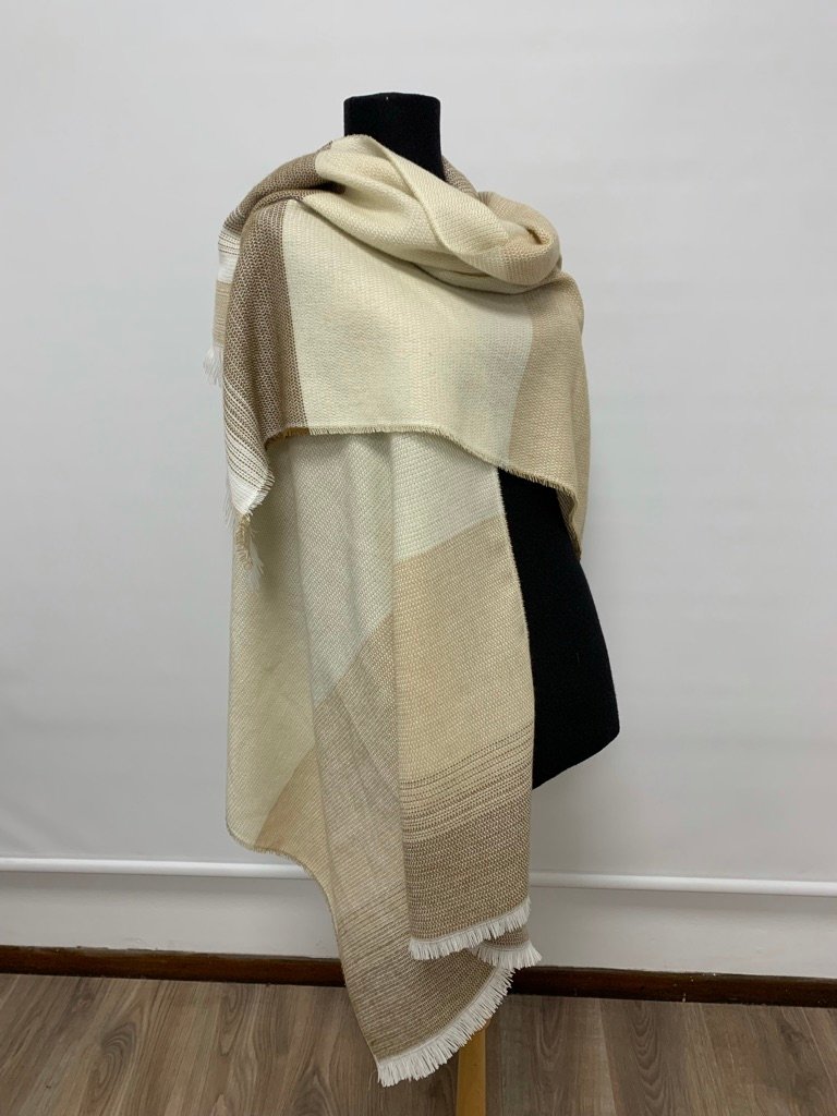 PASHMINA DSN L232-1 beige-natual | ALSUR TEXTIL
